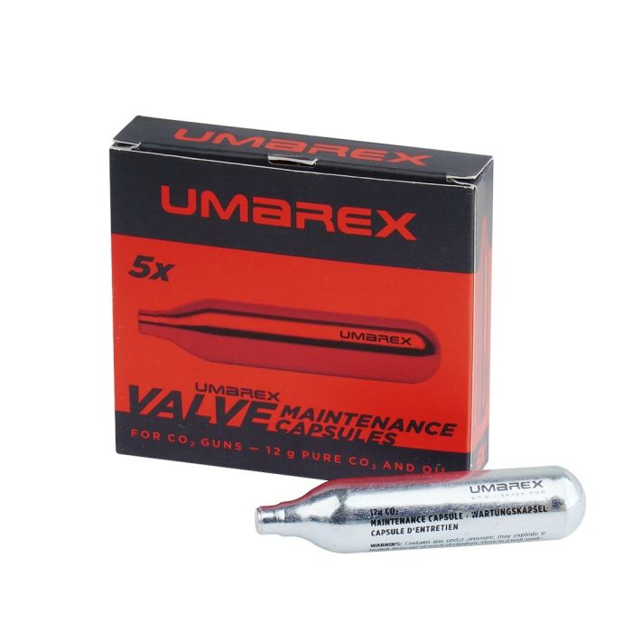 Umarex Valve Maintenance CO2 Capsules 12 Gram 5-Pack - Wapenhandel ...