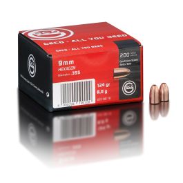 Geco Hexagon Kogelkoppen 9 mm 124 gr. 200 stuks. Voor alle ...